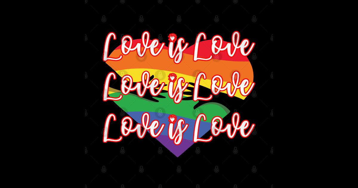 Love Is Love LGBT Gay Pride - Love Is Love Lgbt Gay Pride - Sticker ...