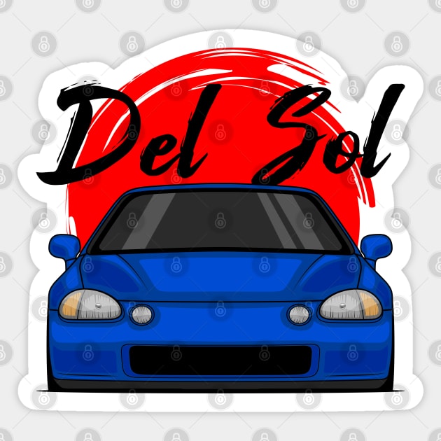 Front Blue Del Sol JDM Legend - Del Sol - Sticker | TeePublic