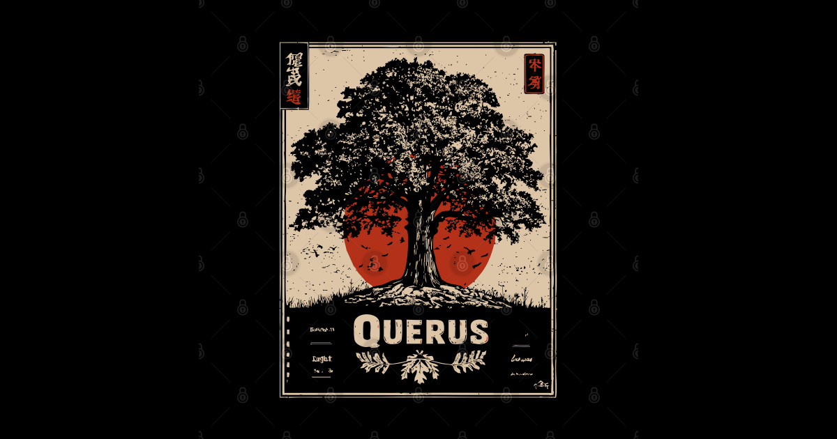 Querus Oak Tree - Dark Academia Liminal Forest Print - Oak Tree ...