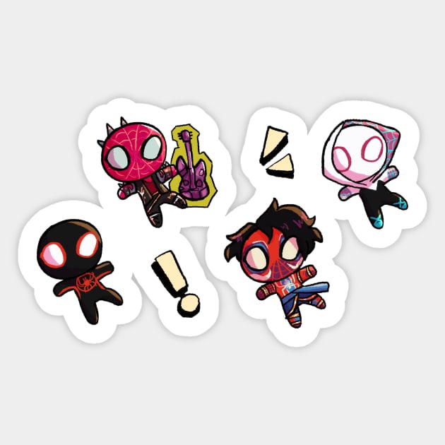spiderverse sticker sheet - Spiderverse - Sticker | TeePublic
