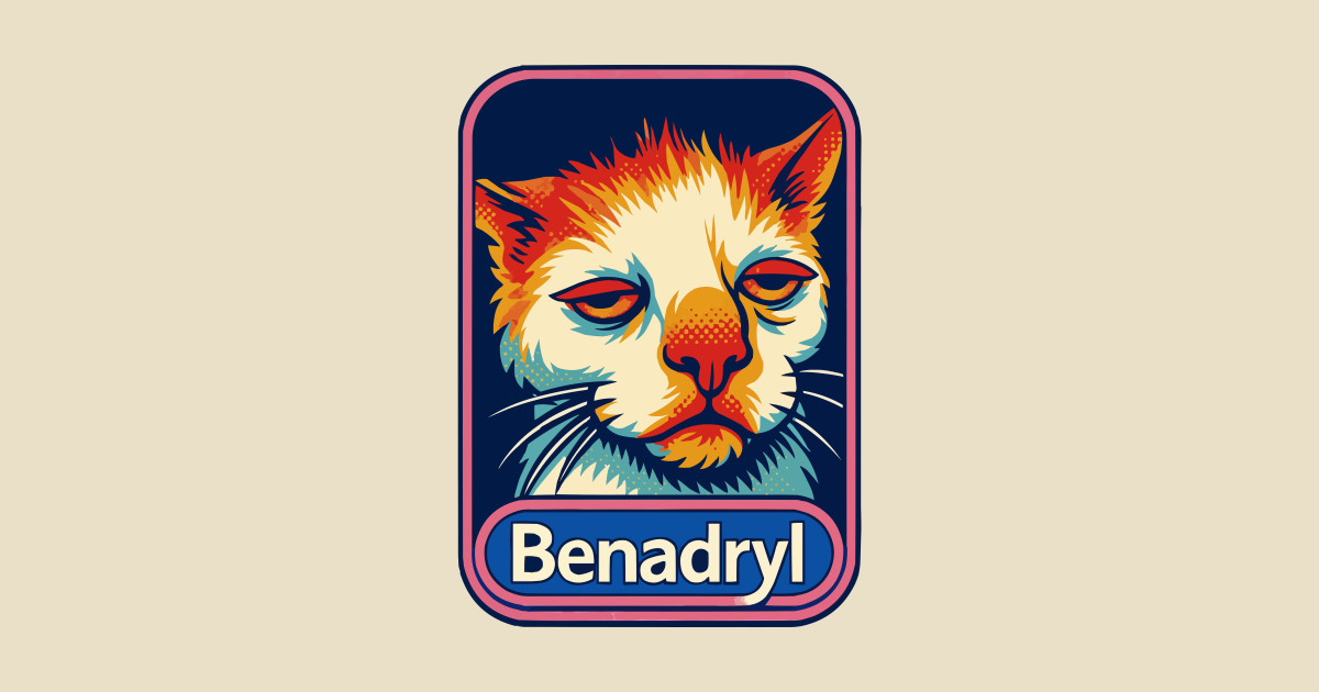 Benadryl-Meme-Cat - Benadryl - T-Shirt | TeePublic