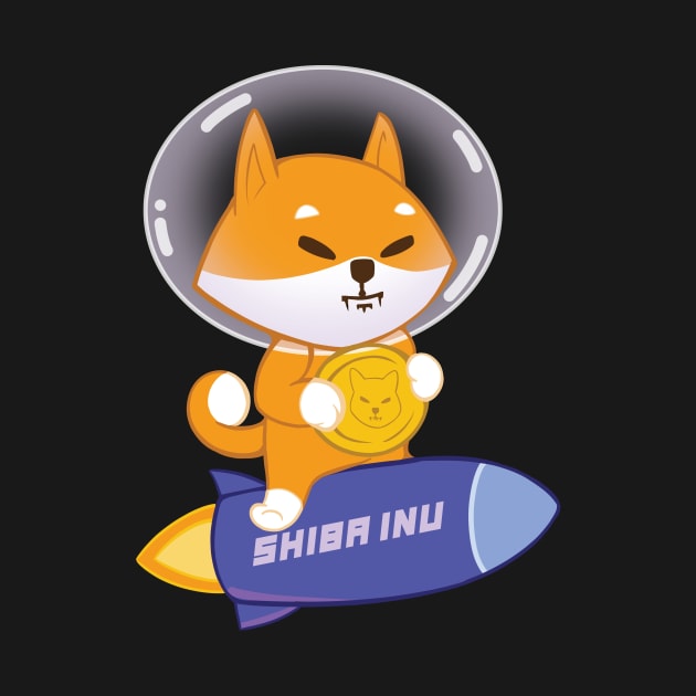 Shiba Inu on The Rocket - Shiba Inu - T-Shirt | TeePublic