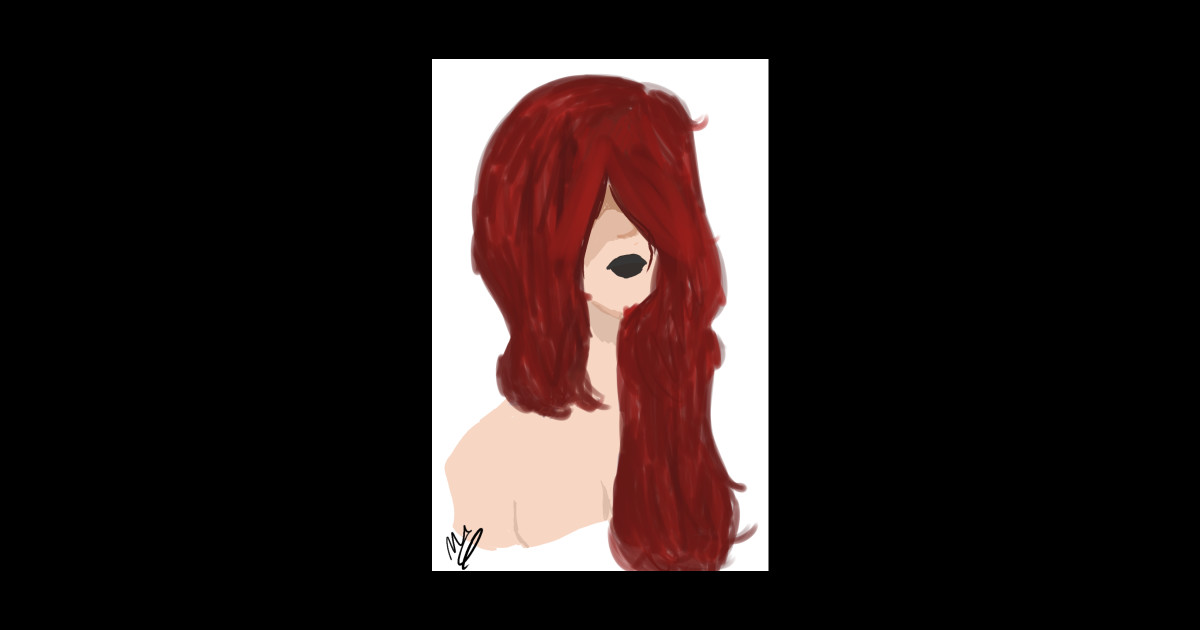 Red Hair - Painting - Sticker | TeePublic