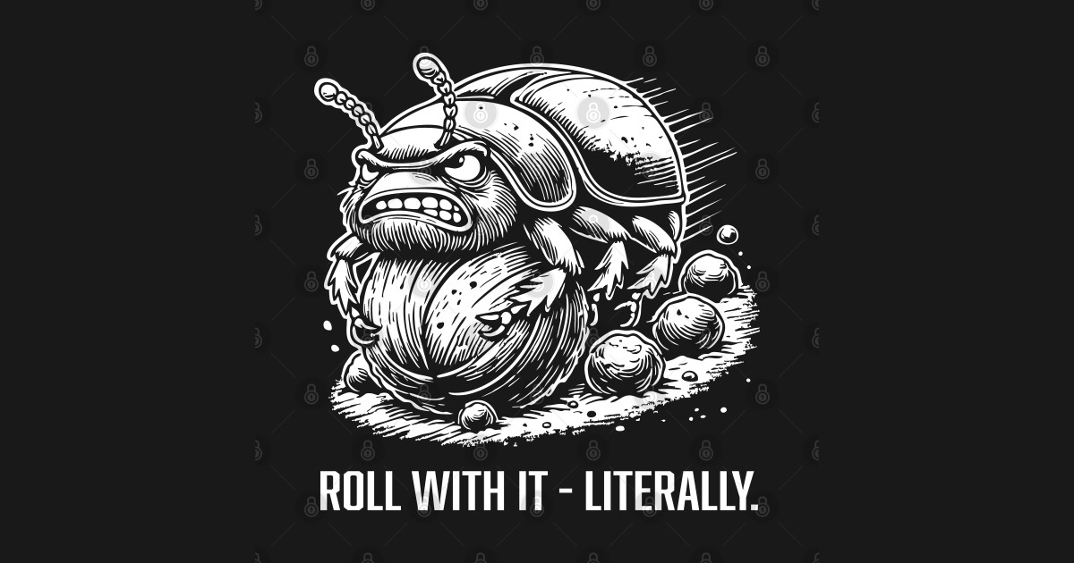 ROLL WITH IT - LITERALLY. Dung Beetle Bad Mood Grumpy - Humor Funny ...