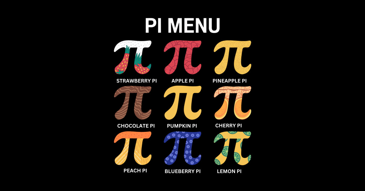 Pi Menu 3.14 Pi Symbol Math Teacher Happy Pi Day - Pi Menu - Sticker ...