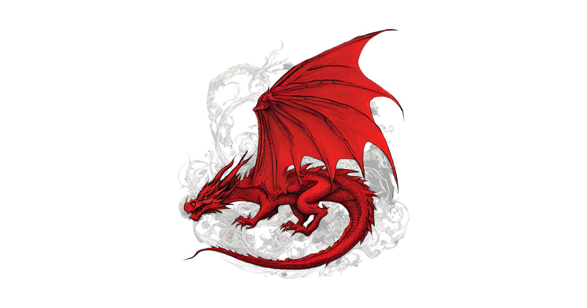 Red Dragon - Abstract Red Dragon - T-Shirt | TeePublic