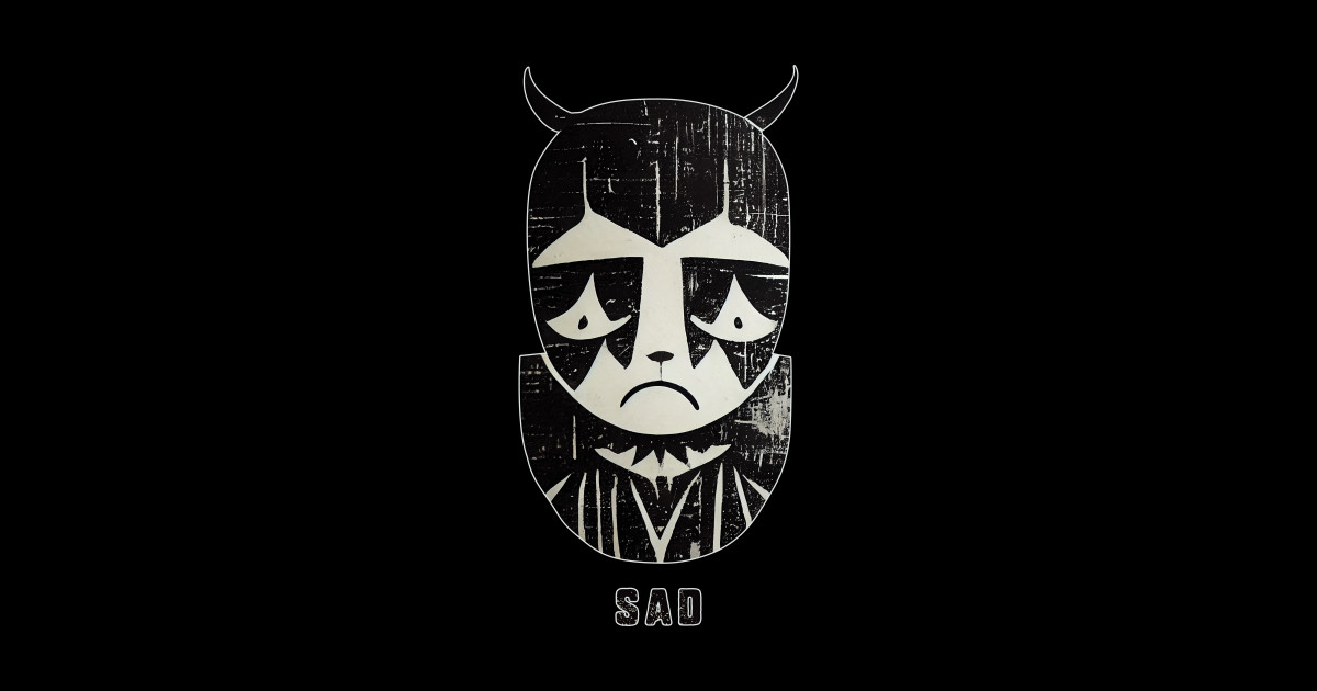 Sad Devil Girl - Sad Girls - Sticker | TeePublic
