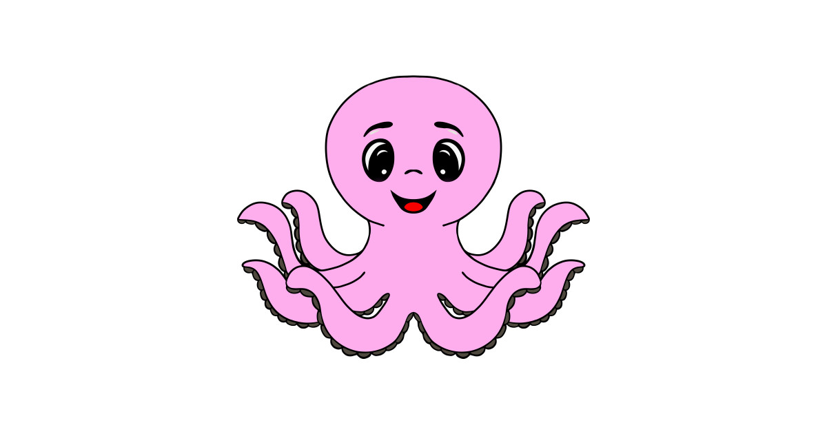 Octopus Cartoon - Octopus Cartoon - T-Shirt | TeePublic