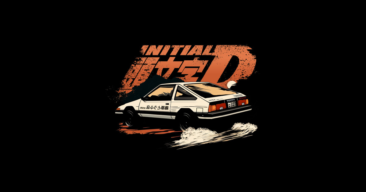 Initial D - Toyota Sprinter Trueno AE86 - Initial D - Sticker | TeePublic