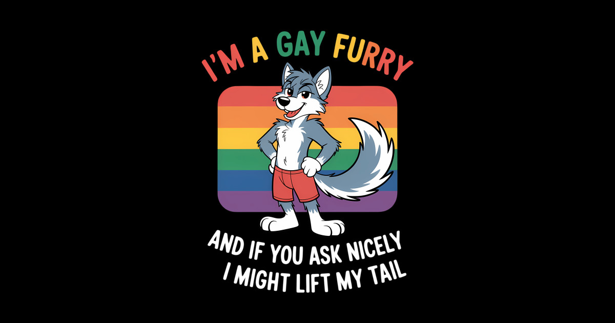 I'M A Gay Furry Pride Month Gay Lgbtq Rainbow Fox Furry - Lgbtq Pride ...