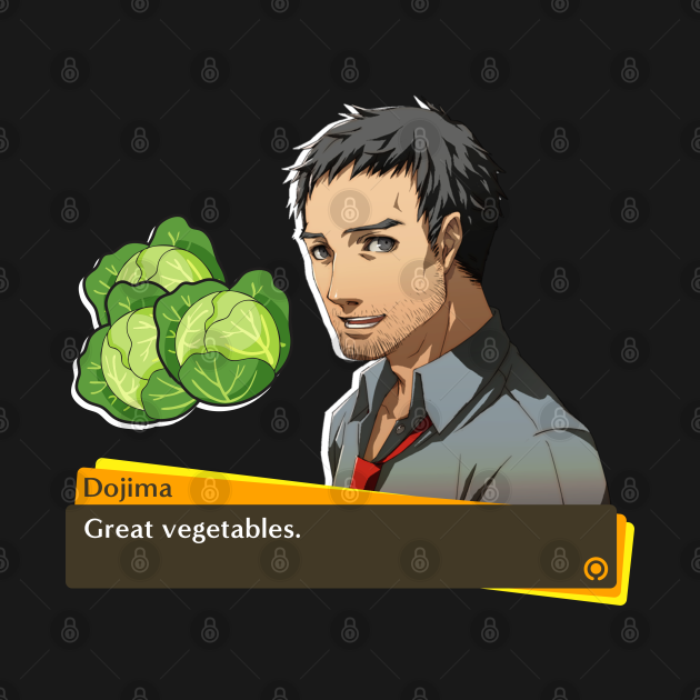 Dojima - Great vegetables! - Persona 4 - T-Shirt | TeePublic