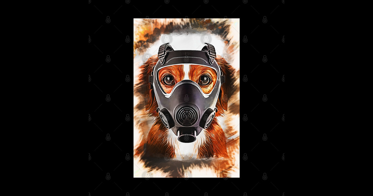 Biohazard Warrior - Caricature - Dog - Sticker | TeePublic