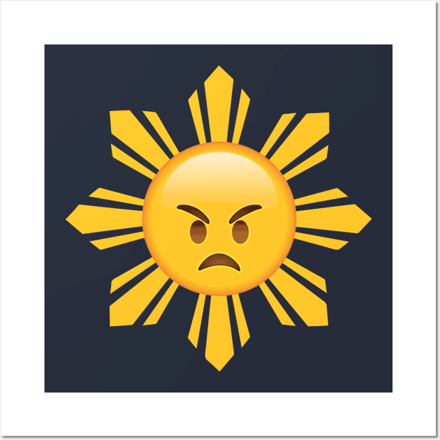 Angry Grumpy Filipino Sun Emoji Face - Angry Grumpy Filipino Sun Emoji ...