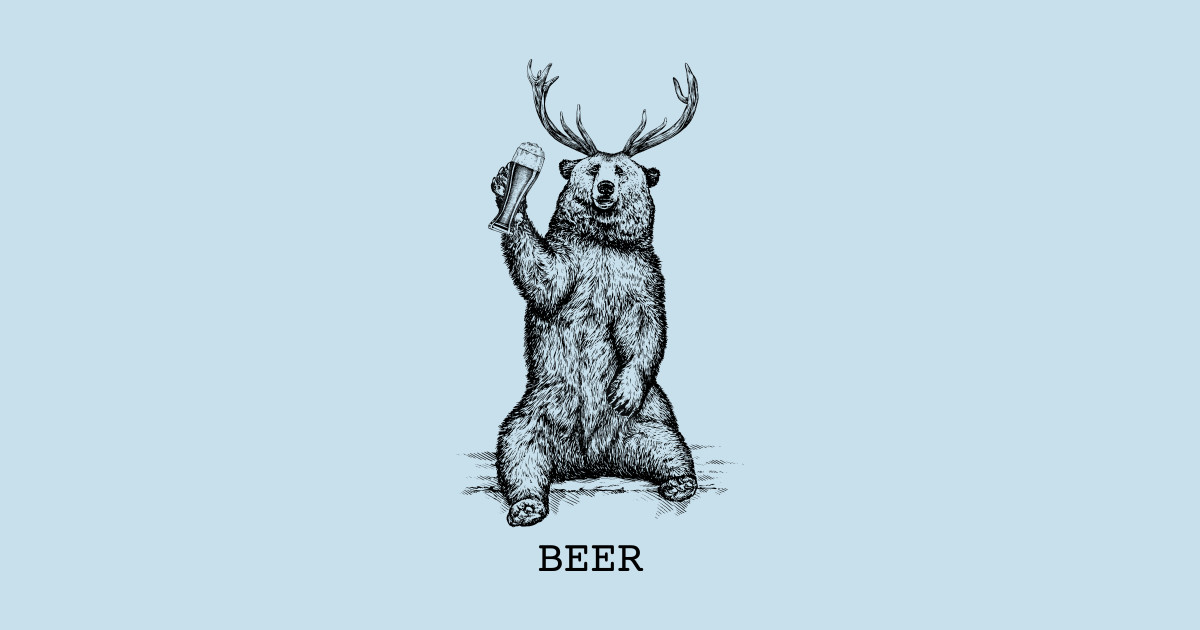 Bear + Deer = Beer - Beer - T-Shirt | TeePublic