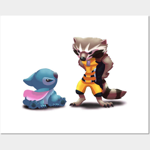 ROCKET & STITCH - Disney - Posters and Art Prints | TeePublic