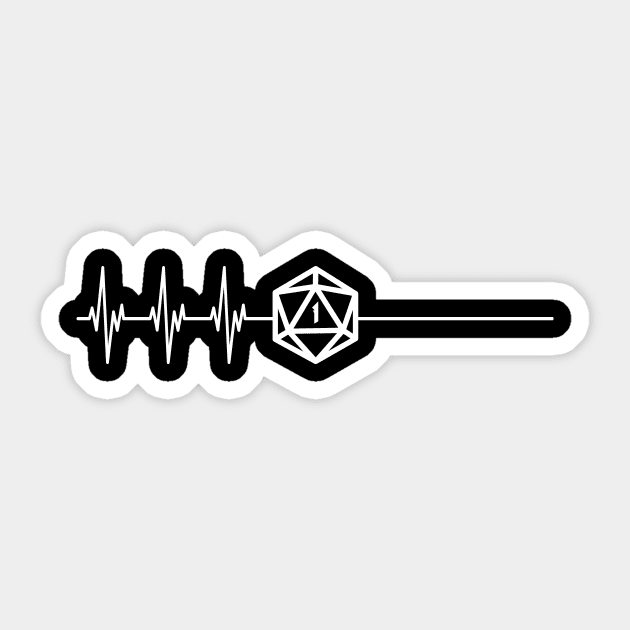 Death Saves Critical Fail Nat1 D20 - Dnd - Sticker | TeePublic