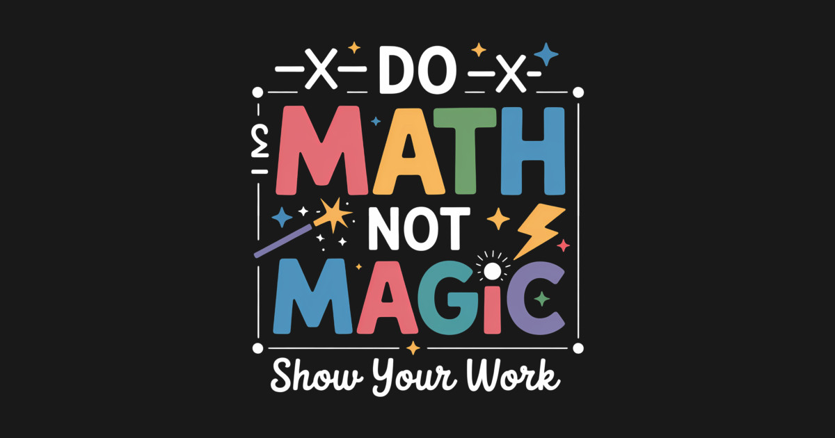 Do Math Not Magic Funny Teacher Equation Math Lovers - Math Lovers - T ...