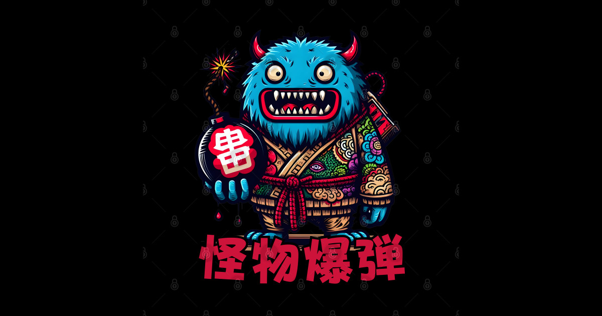 Kanji monster - Kanji - Sticker | TeePublic