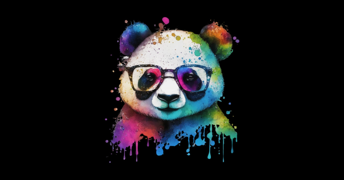 Nerdy Panda - Cute Panda - Sticker | TeePublic