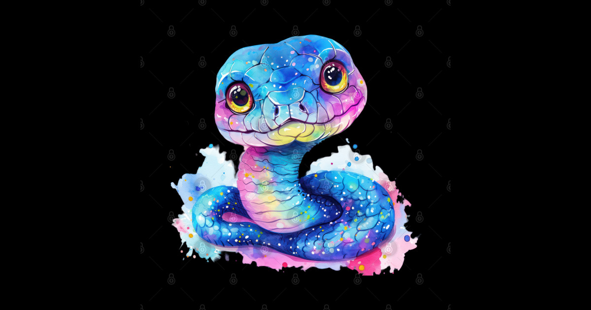 Pastel Python - Snake Art - Sticker | TeePublic