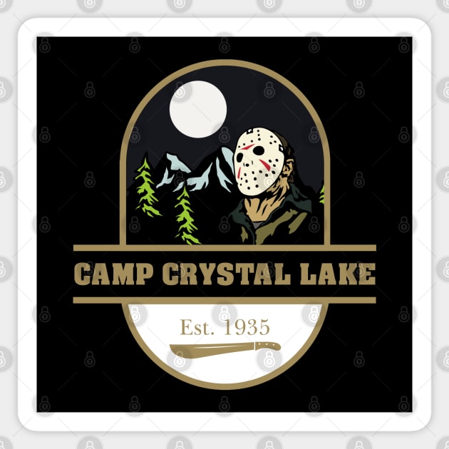 Camp Crystal Lake - Jason Voorhees - Sticker | TeePublic