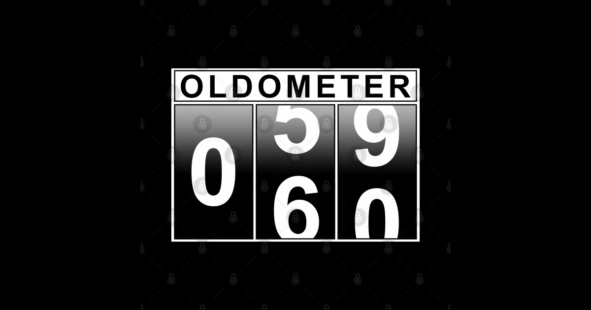 60th Birthday Oldometer - 60th Birthday Oldometer - Sticker | TeePublic