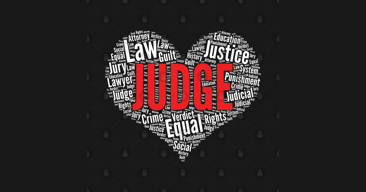 Judge Heart Shape Word Cloud Design Law product - Judge - T-Shirt ...