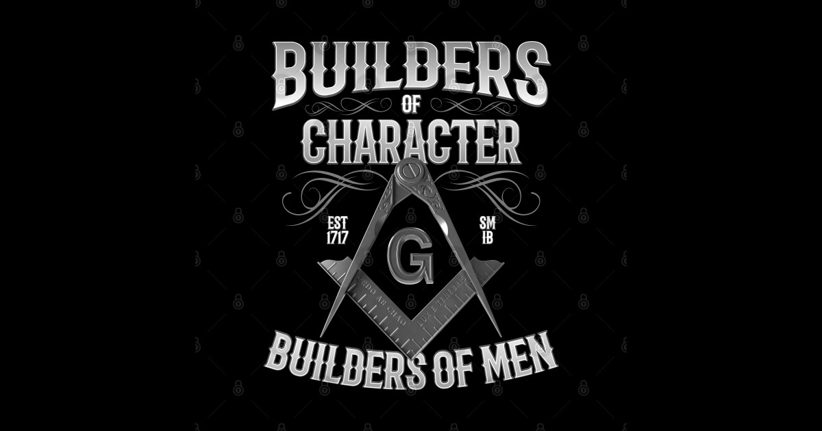 Builders of Character Masonic Freemason - Masonic - Sticker | TeePublic