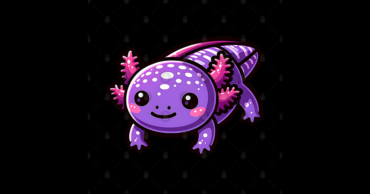 Lavender Axolotl - Axolotl - Sticker | TeePublic