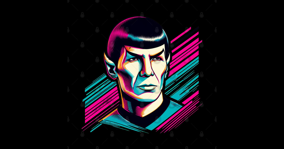 Mr. Spock - South Beach Colors - Spock - Posters and Art Prints | TeePublic