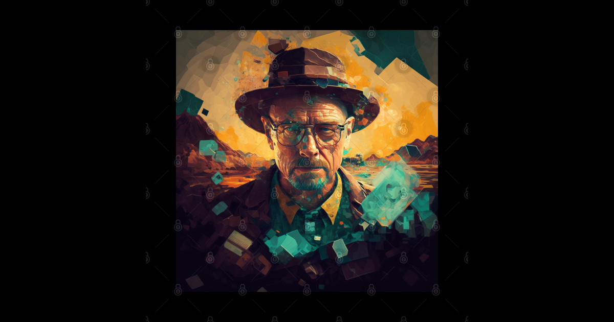 Illustration of Walter White - Breaking Bad - Sticker | TeePublic