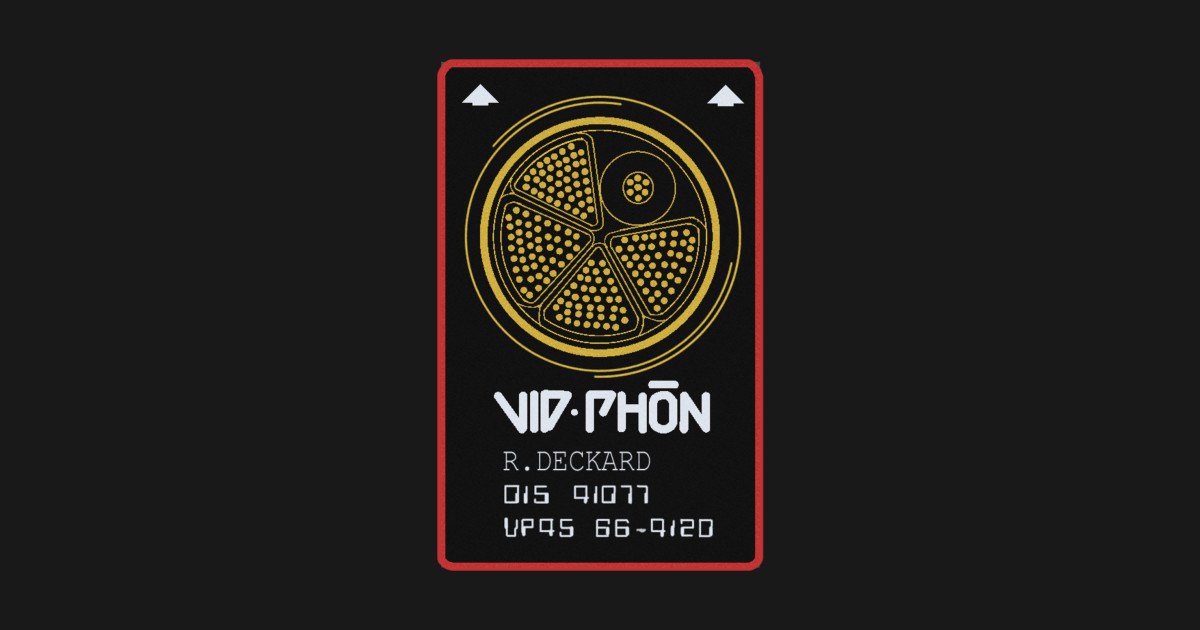 BLADE RUNNER CARD VID PHON Sticker - Blade - T-Shirt | TeePublic