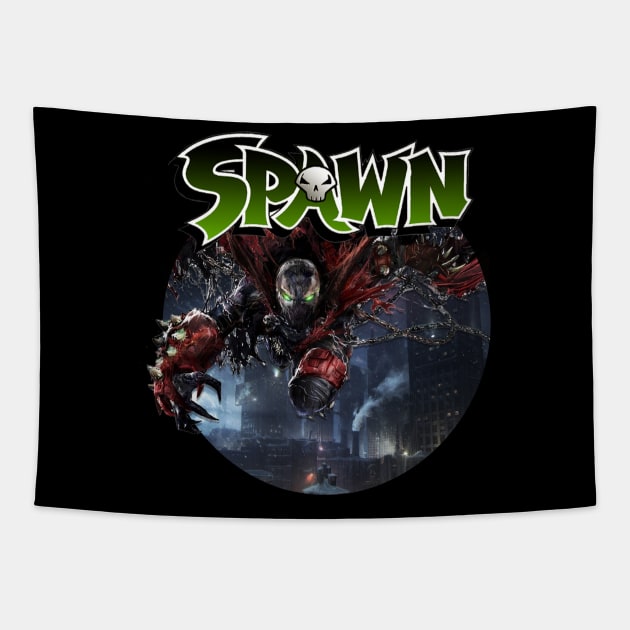 Spawn Button Shirt - Spawn - Tapestry | TeePublic