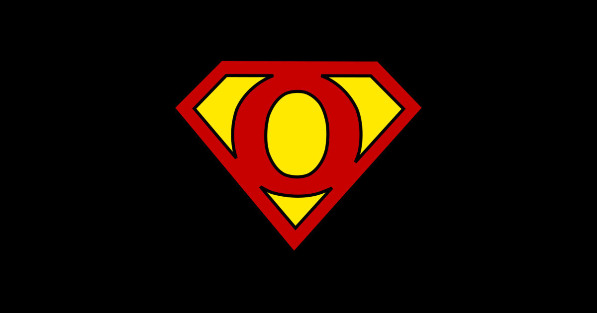 Superhero Symbol Letter O - Superman Symbol Letter O - Sticker | TeePublic