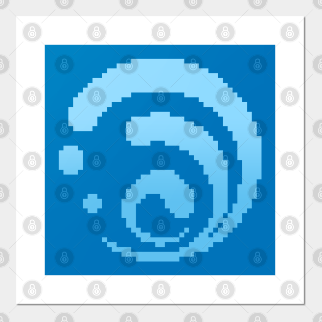 Hydro Elements Genshin Impact Pixel Art - Genshin Impact - Posters and ...