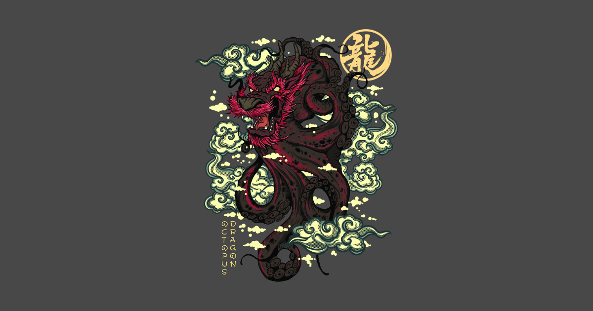 Amazing Octopus Dragon - Octopus - T-Shirt | TeePublic