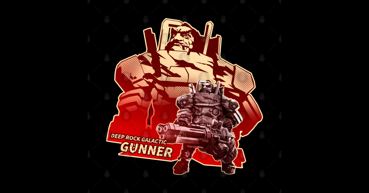 Gunner Galactic star - Rock And Stone - Sticker | TeePublic