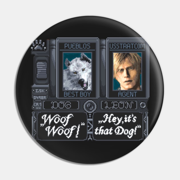 Leon Kennedy Pixel Art - Resident Evil - Pin | TeePublic