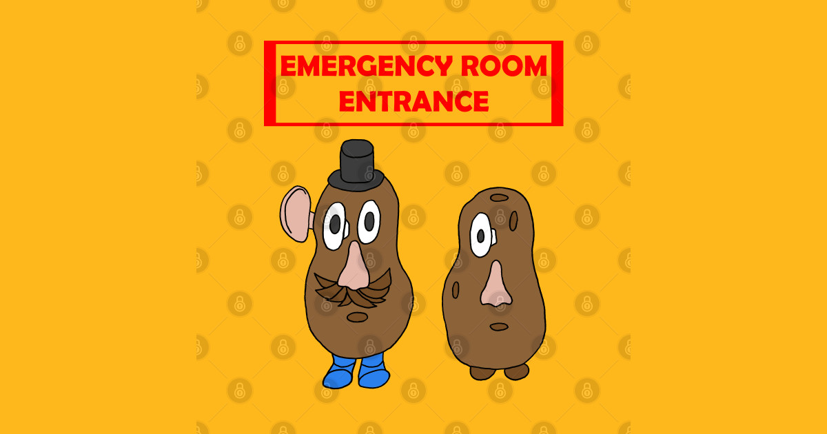 Mr. Potato Head Emergency Room Entrance 2 - Mr Potato Head - T-Shirt ...