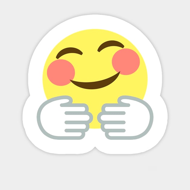 smiley face hugging
