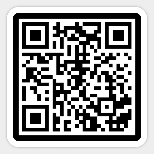 RickRoll QR code - Rick Astley - Sticker | TeePublic