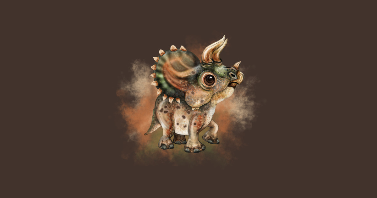 Triceratops Chibi Dinosaur - Dinosaur - T-Shirt | TeePublic