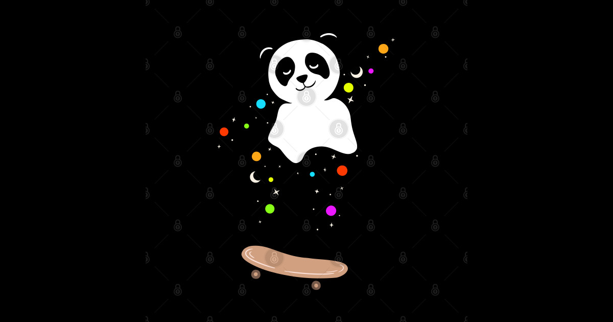 Cute Panda Galaxy - Panda Galaxy - Sticker | TeePublic