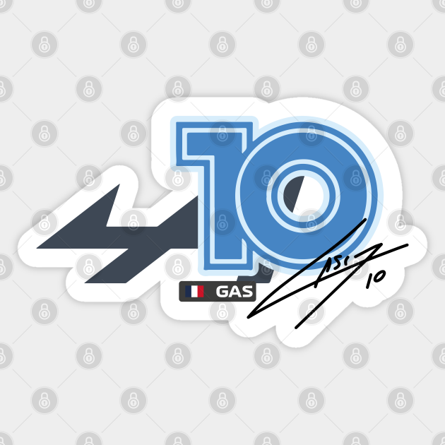 Formula 1 - Pierre Gasly Number. - Formula 1 - Sticker | TeePublic