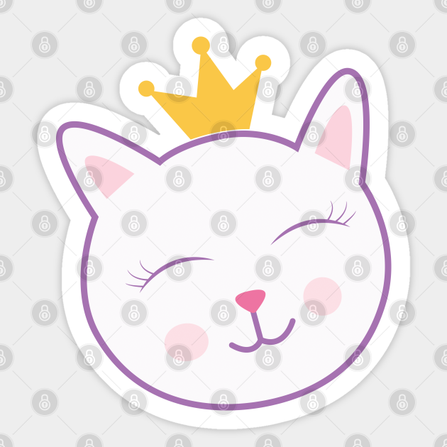 Laughing cute cat - Funny Cat - Sticker | TeePublic