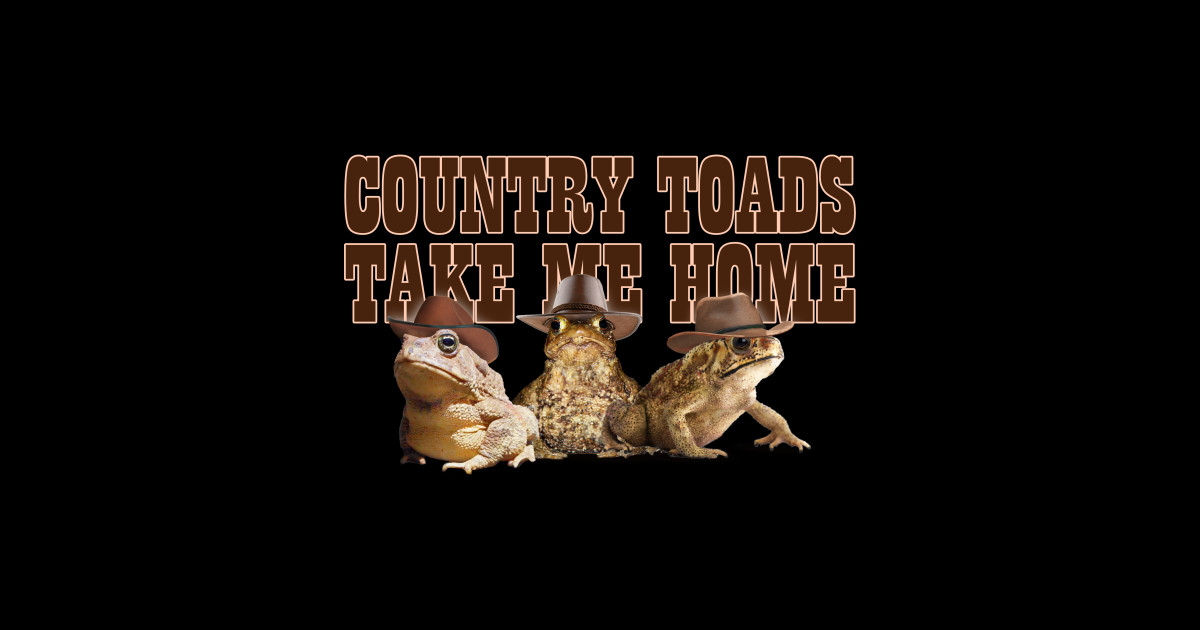 Country Toads Take Me Home - Weird - Sticker | TeePublic
