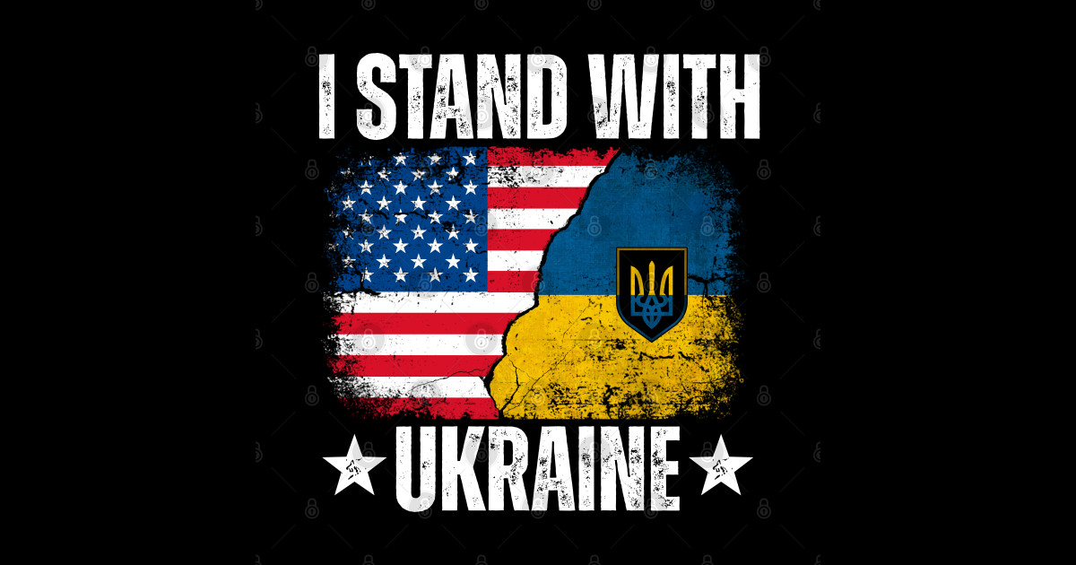 I Stand With Ukraine Support Ukraine Ukrainian Flag Women - I Stand ...
