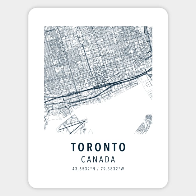 toronto simple map - Maps - Sticker | TeePublic