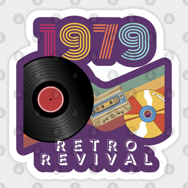 1979 Retro Revival - 1970s - Sticker | TeePublic