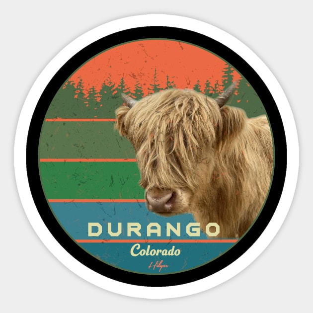 Durango Blonde Cattle Higland Cow - Durango Colorado - Sticker | TeePublic